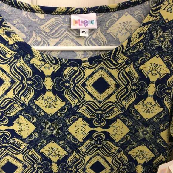 LuLaRoe | Dresses | Llr Blue And Yellow Julia Dress | Poshmark